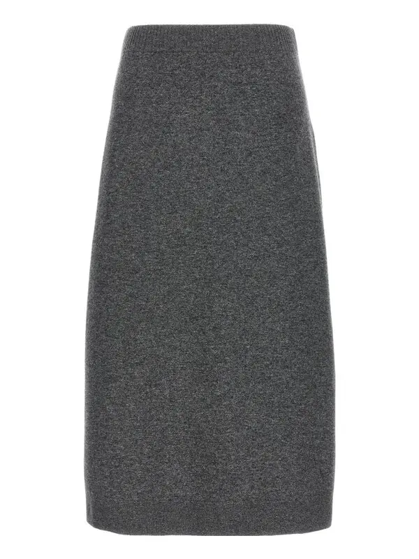 Brunello Cucinelli Knitted Midi Skirt - Grey