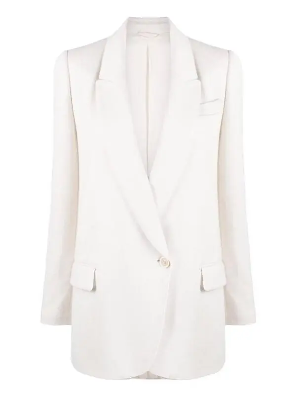 Brunello Cucinelli Single-breasted Tailored Blazer - White