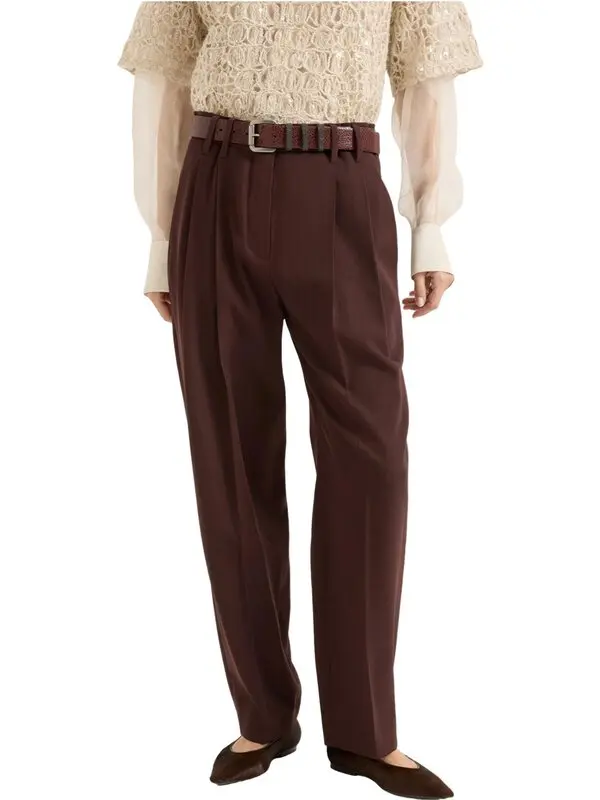 Brunello Cucinelli Monili Embellished Tailored Trousers - Black