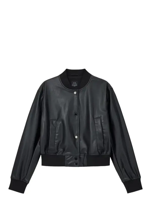 Armani Exchange Zipper Bomber Jacket - Black