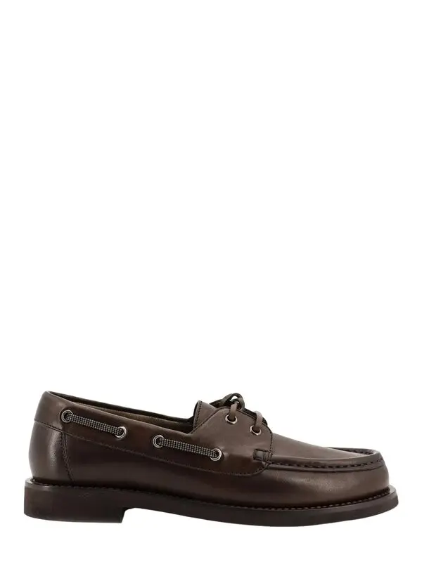 Brunello Cucinelli Leather Loafers - Black