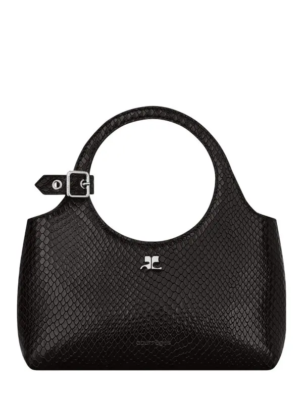 COURREGES Mini Holy Shoulder Bag - Black