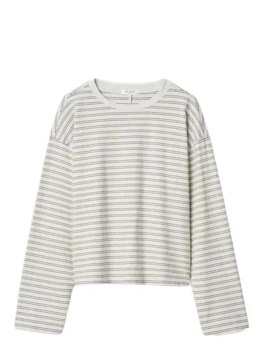 Rag & Bone Kelly Boxy Striped Long-sleeve Tee - Coppermult