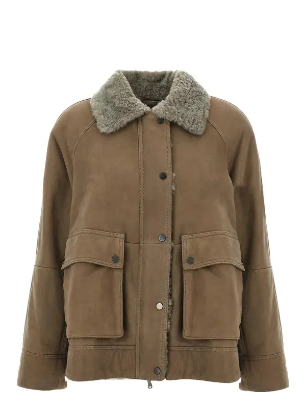 Brunello Cucinelli Shearling Trimmed Jacket - No