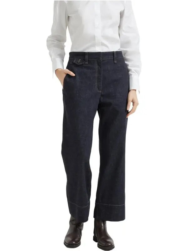 Brunello Cucinelli Straight Leg Jeans - Black