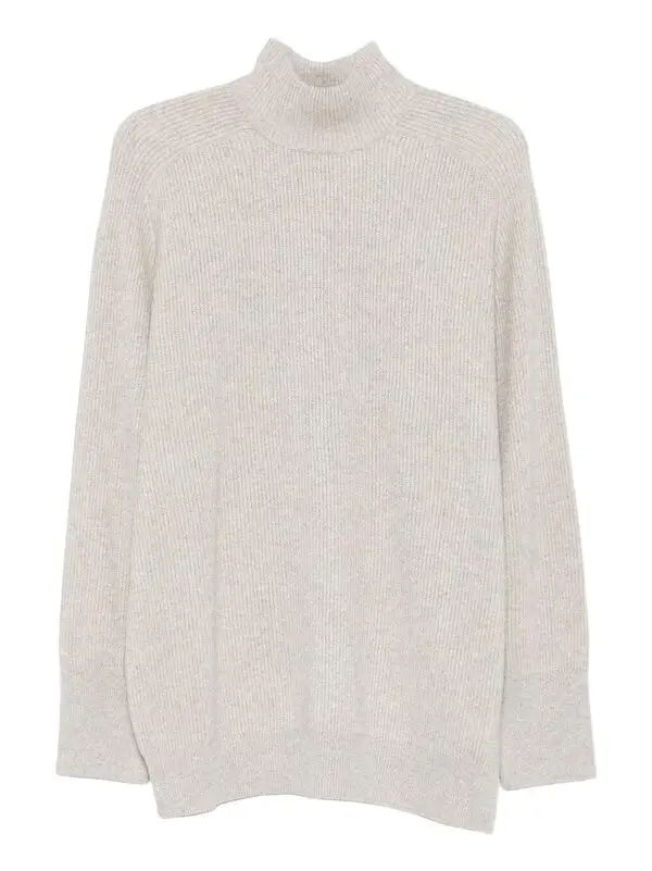Brunello Cucinelli Cashmere Roll-neck Sweater - White