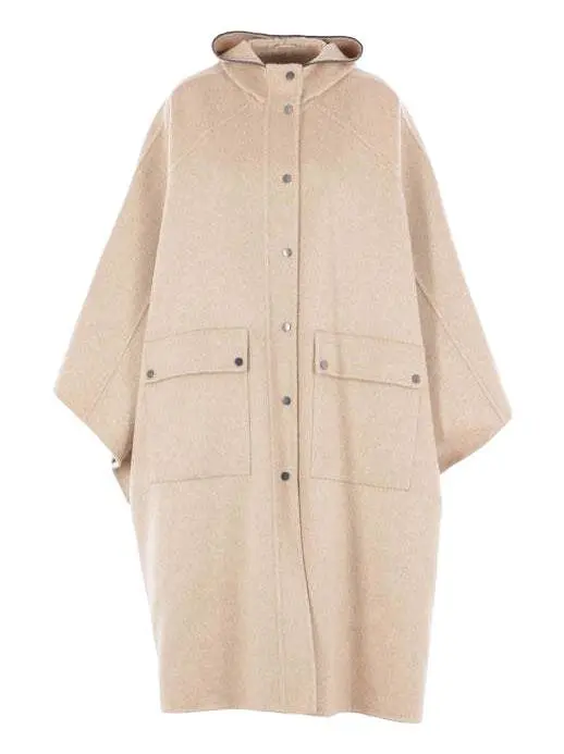 Brunello Cucinelli Hooded Cape - Nude