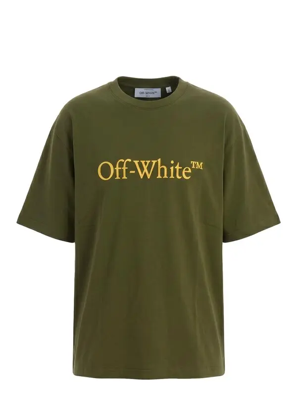 Off-White Center Print T-shirt - Olive