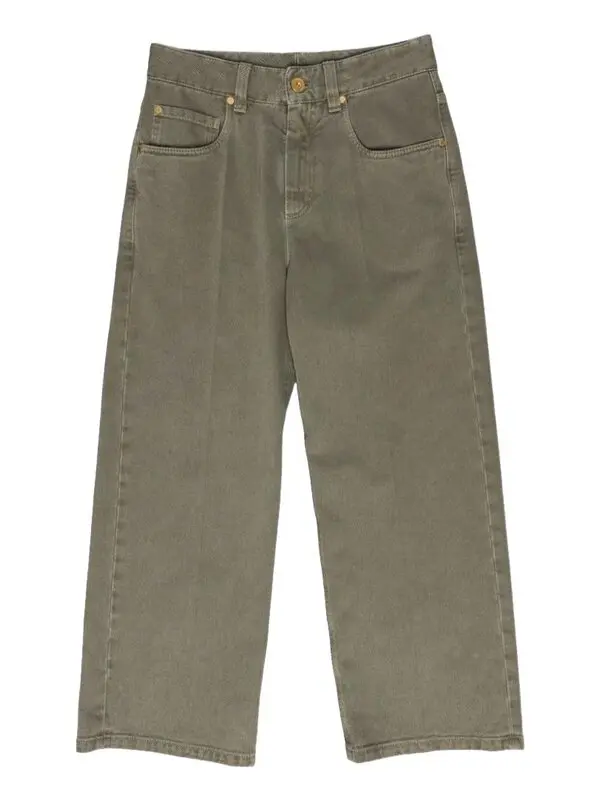 Brunello Cucinelli Logo Patch Straight-leg Trousers - No