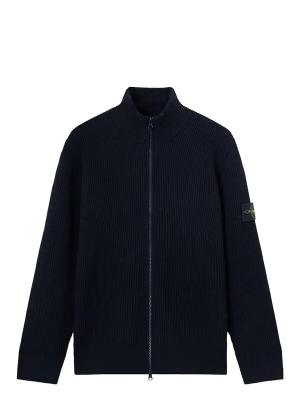 Stone Island Stand-collar Zip-up Cardigan - Blue