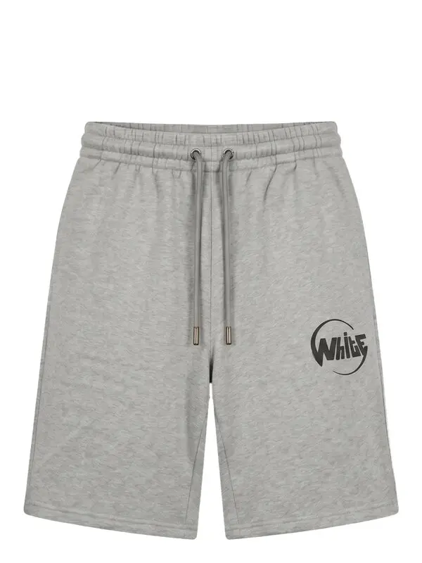 Off-White Elasticated Drawstring Logo Shorts - Light Gray