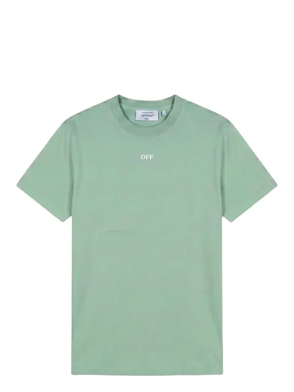Off-White Short-sleeved T-shirt - Mint Green