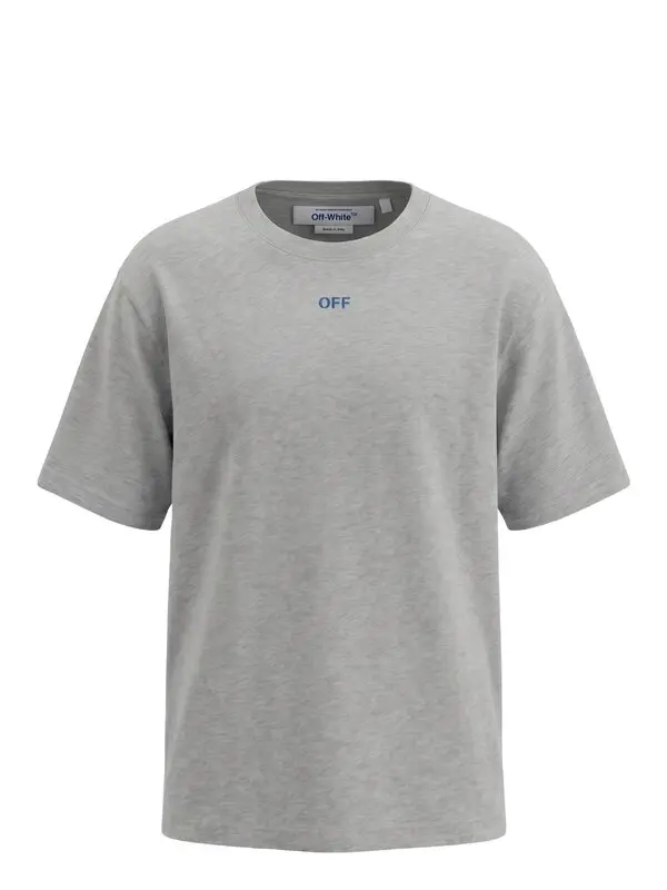 Off-White Logo Printed Crewneck T-shirt - Light Gray