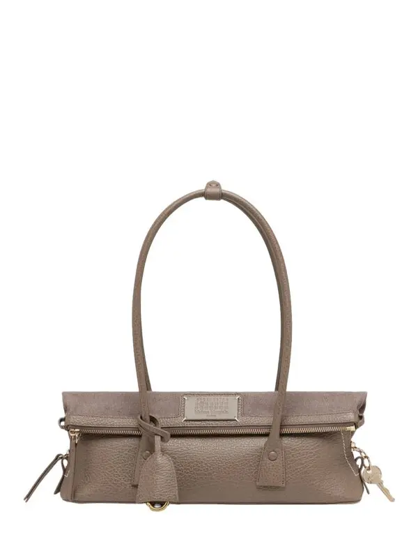 MAISON MARGIELA 5ac Leather Shoulder Bag - Taupe