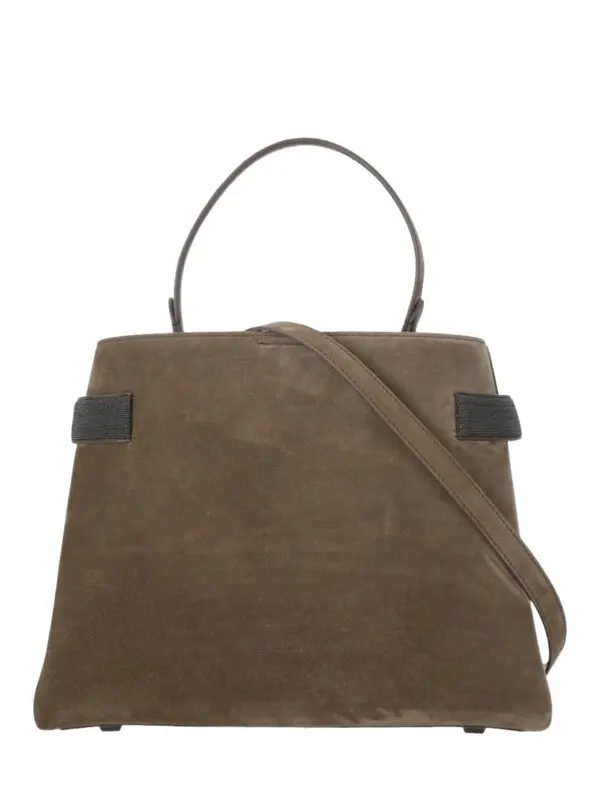 Brunello Cucinelli Embellished Top Handle Bag - Brown