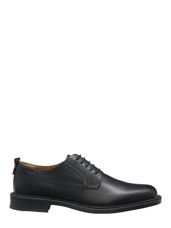 Hugo Boss Grained Leather Derby Shoes - Black