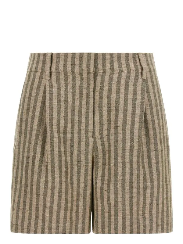 Brunello Cucinelli Striped Bermuda Shorts - Green