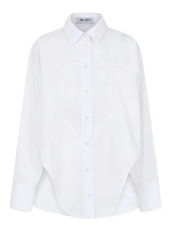 Attico Oversized Shaped Hem Shirt - White