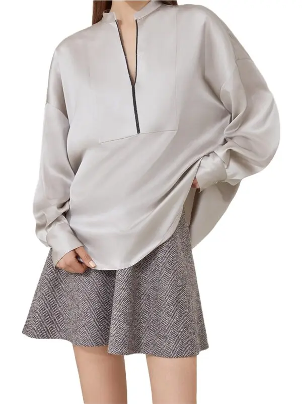 Brunello Cucinelli Long Sleeve Blouse - Beige