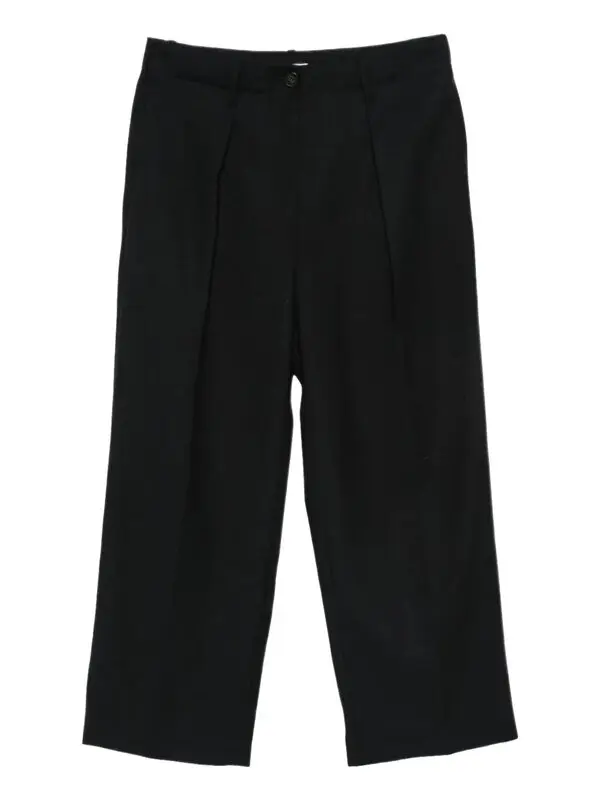 Brunello Cucinelli Pleated Wool Trousers - Black