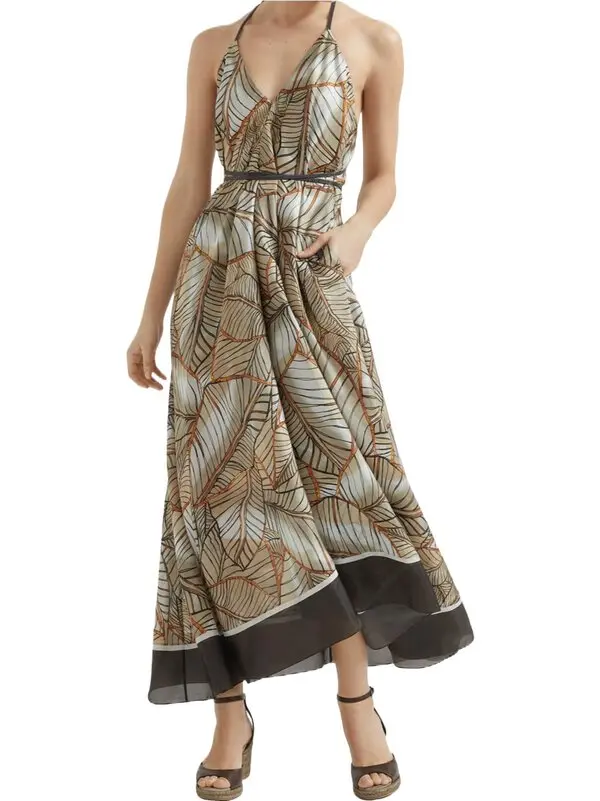 Brunello Cucinelli Monili Chain Detail Strapless Maxi Dress - Multicolor