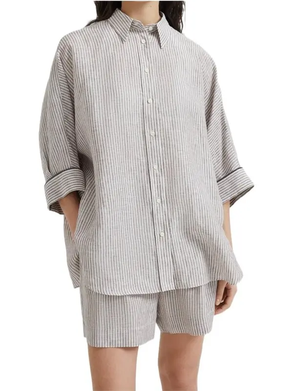 Brunello Cucinelli Linen Shirt - Light Brown