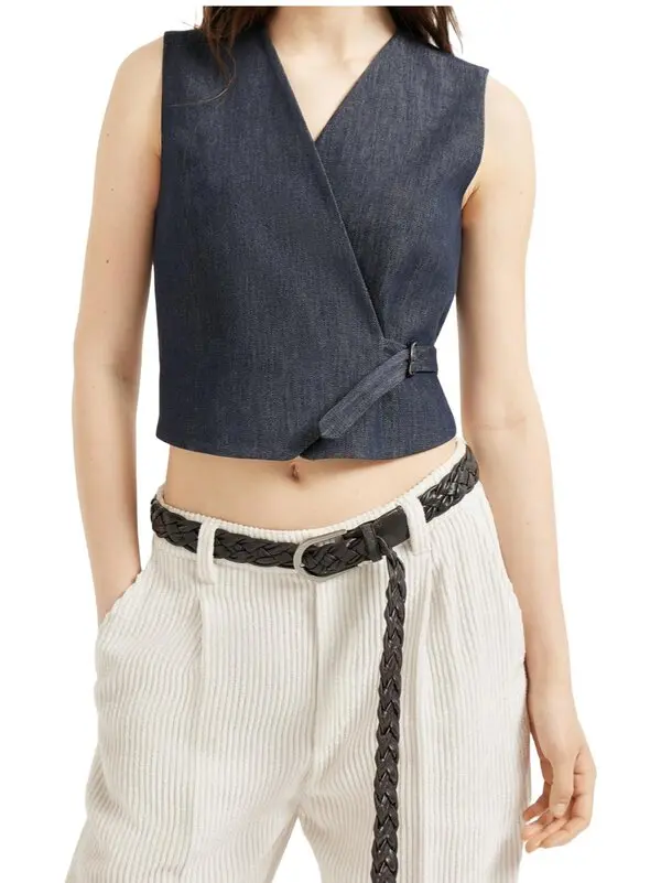 Brunello Cucinelli Cotton Wrap Waistcoat - White