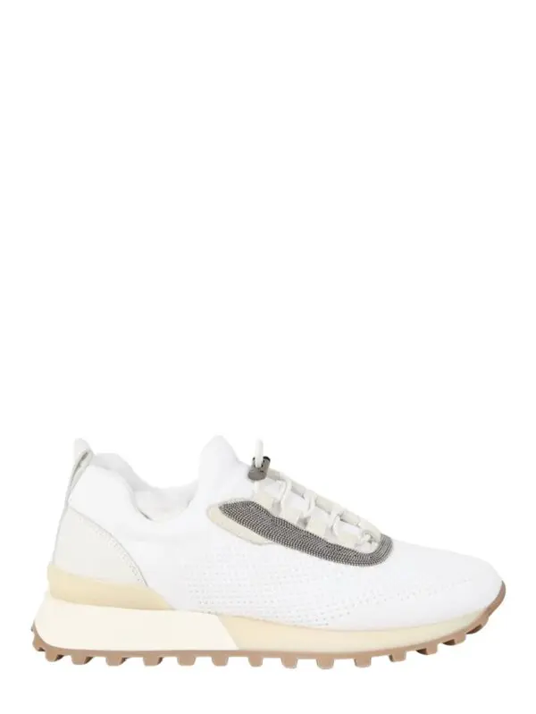 Brunello Cucinelli Monili Chain-detail Low-top Sneakers - White