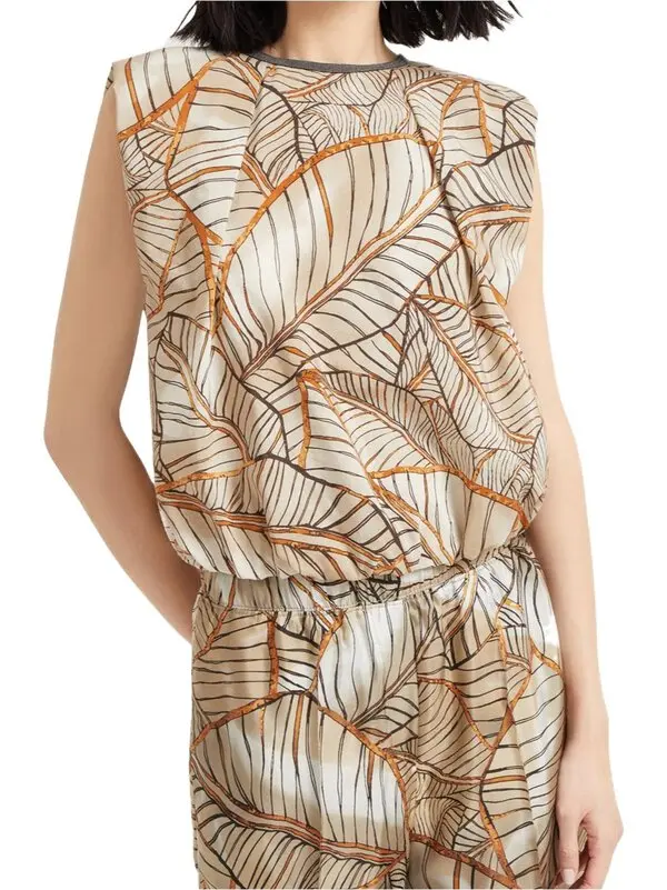 Brunello Cucinelli Printed Blouse - Nude