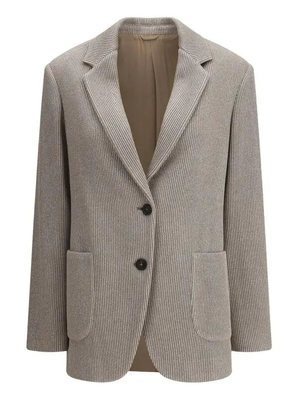 Brunello Cucinelli Single Breasted Blazer - Gray