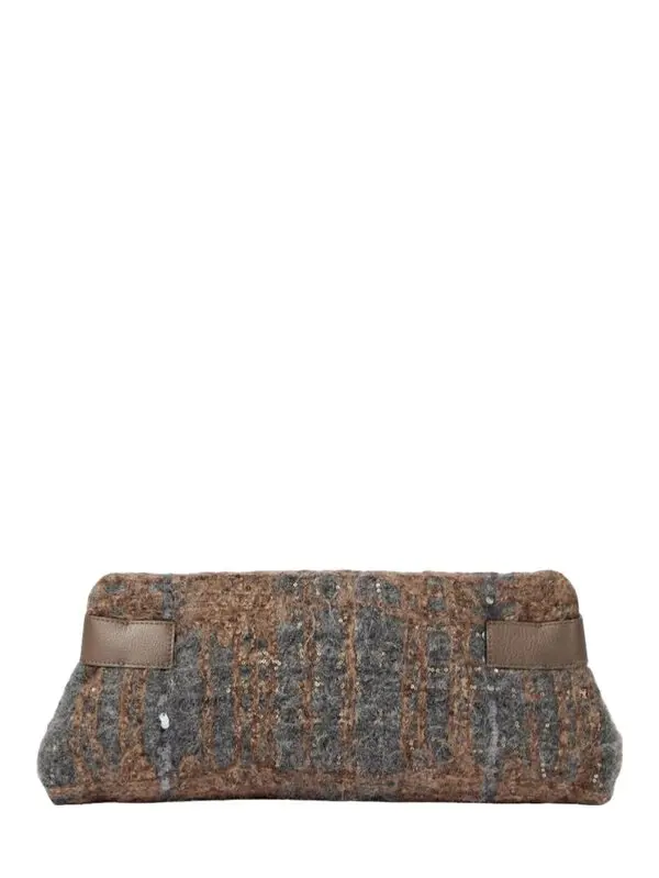 Brunello Cucinelli Sequin-embellished Clutch Bag - Brown
