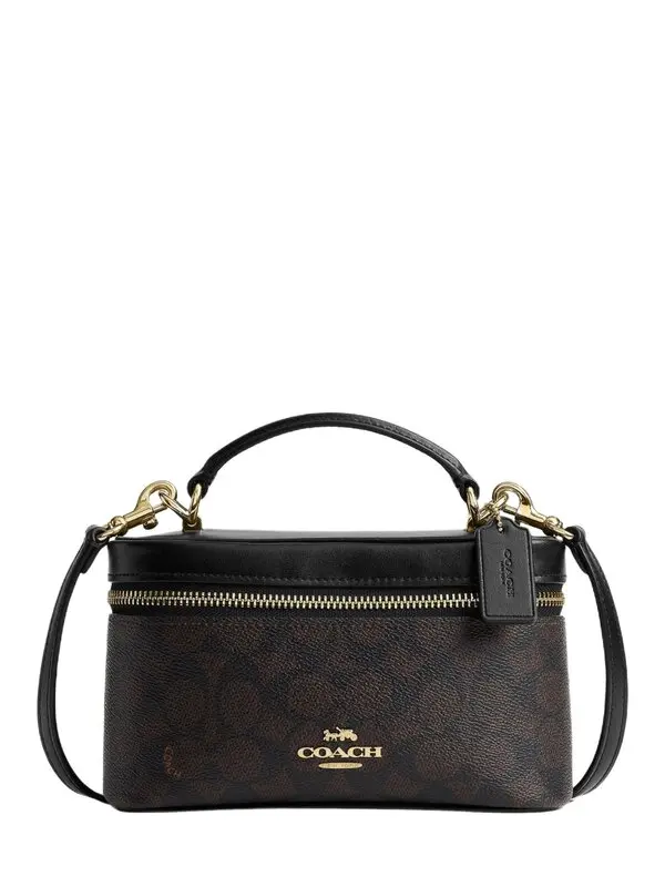 COACH Zippered Shoulder Bag With Top Handle - Black