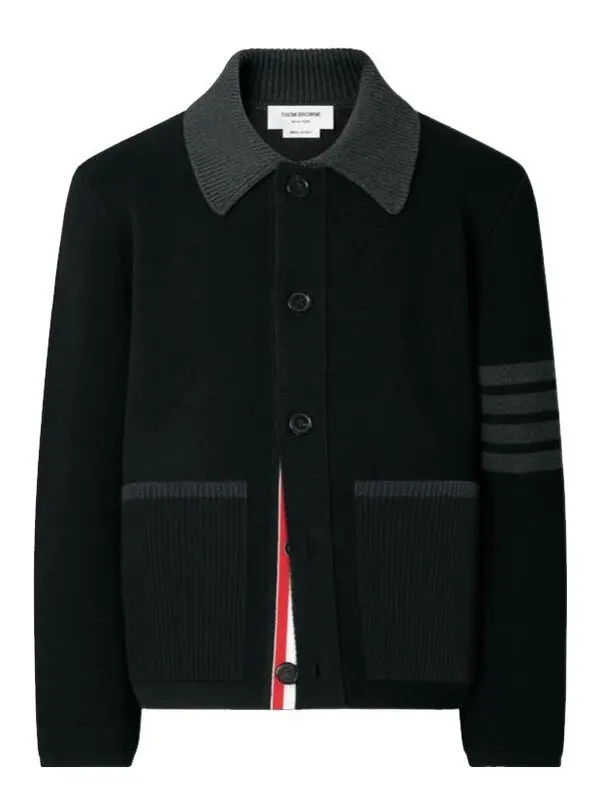 Thom Browne 4-bar Merino Wool Jacket - Black