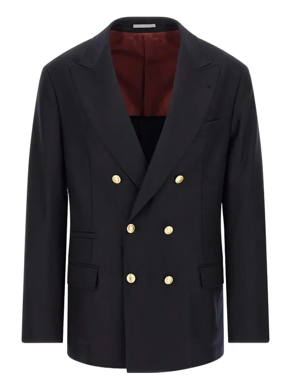 Brunello Cucinelli Double-breasted Blazer - Blue