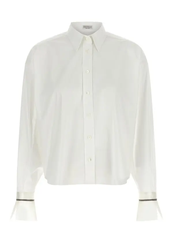 Brunello Cucinelli Organza Blouse - White
