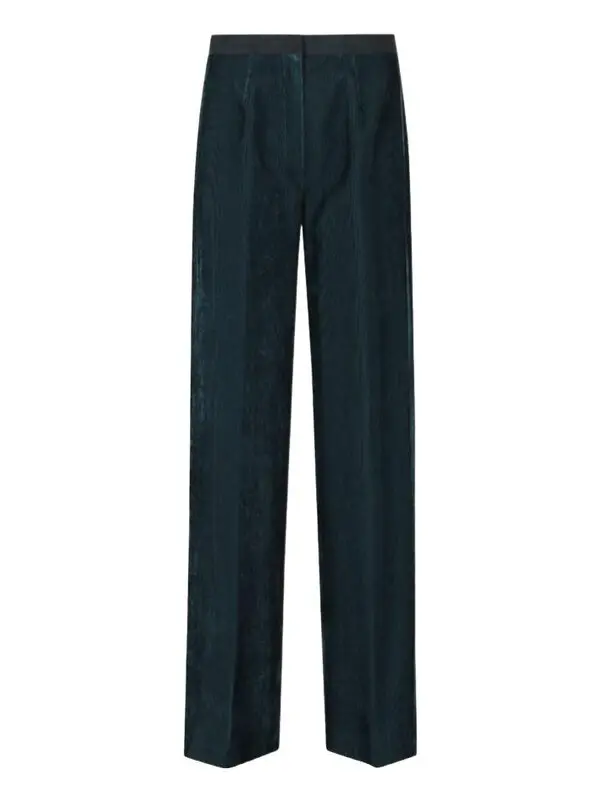 FORTE_FORTE Straight-leg Crease Detail Trousers - Jade