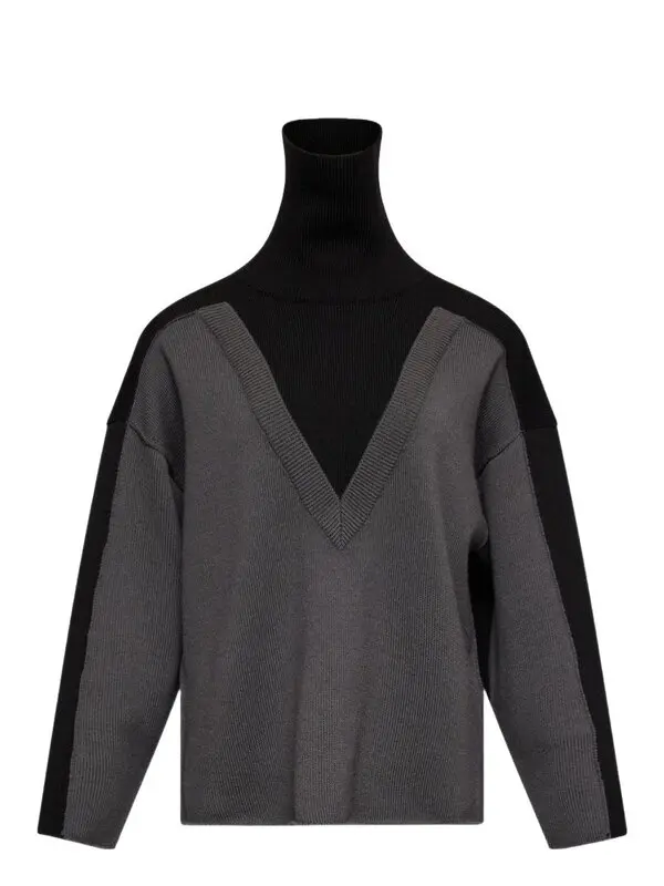 MAISON MARGIELA Color-block Wool Sweater - Black