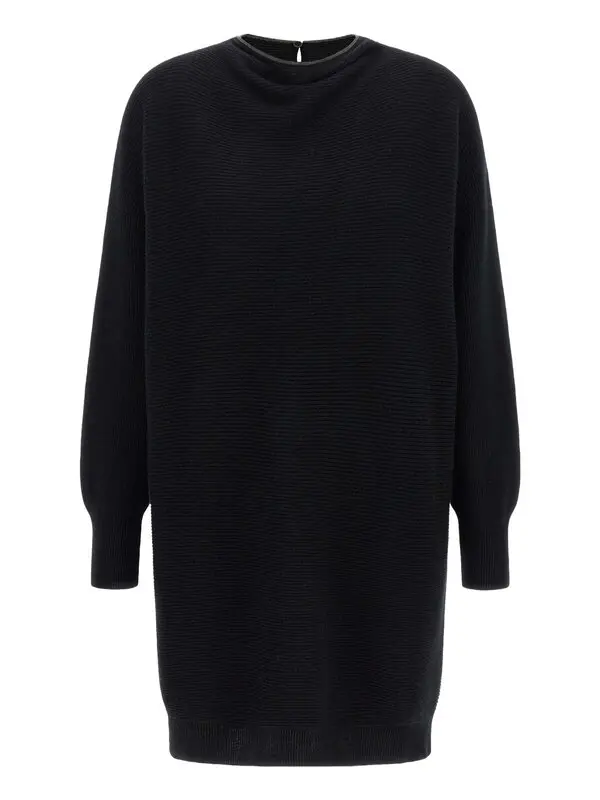 Brunello Cucinelli Precious Collar Knitted Dress - No