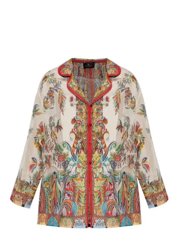 Etro Printed Collared Long-sleeved Shirt - Multiple Colors