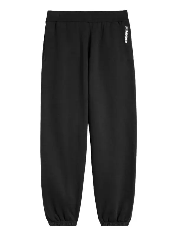 JIL SANDER Elastic-waist Athletic Pants - Black