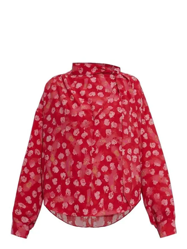 Isabel Marant Étoile Long Sleeve Printed Top - Red