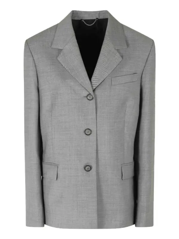 Magda Butrym Single-breasted Notched-lapel Blazer - Grey