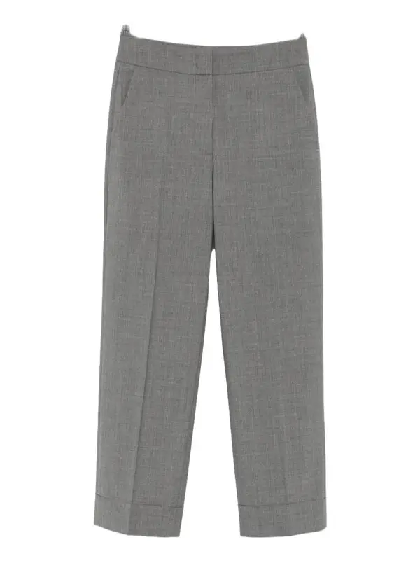 Peserico Pressed-crease Turned-up Trousers - Grey