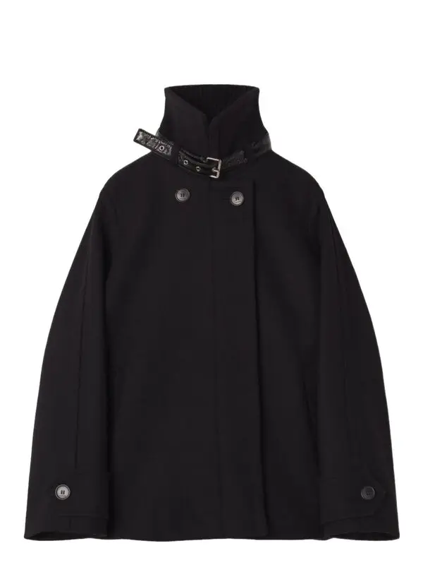 LANVIN Long-sleeve Casual Jacket With Stand Collar - Black