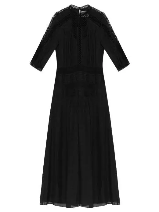 Isabel Marant Étoile Nessa" Braided Detail Maxi Dress - Black