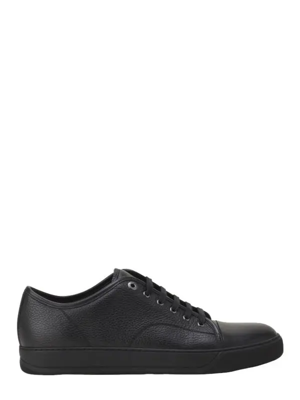 LANVIN Grained Leather Sneakers - Black