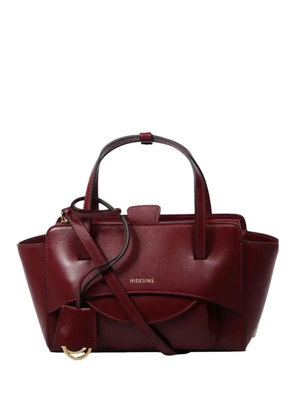 HIDESINS Flap Foldover Top Small Tote Bag - Wine
