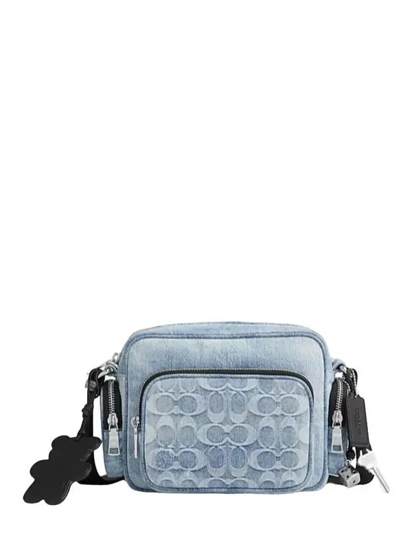 COACH Fletcher Crossbody Bag In Loved Signature Denim - Gray