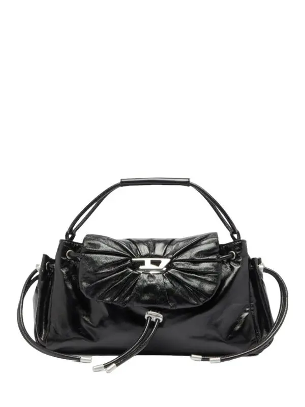 DIESEL® Scrunch-d Leather Handbag - Black