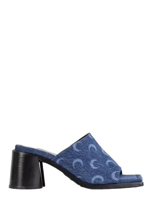 MARINE SERRE Square-toe High-heeled Sandals - Blue